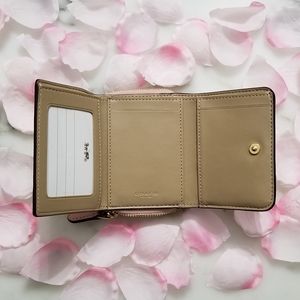 Coach | Bags | New Coach Rose Bouquet Trifold Wallet In Pink | Poshmark
